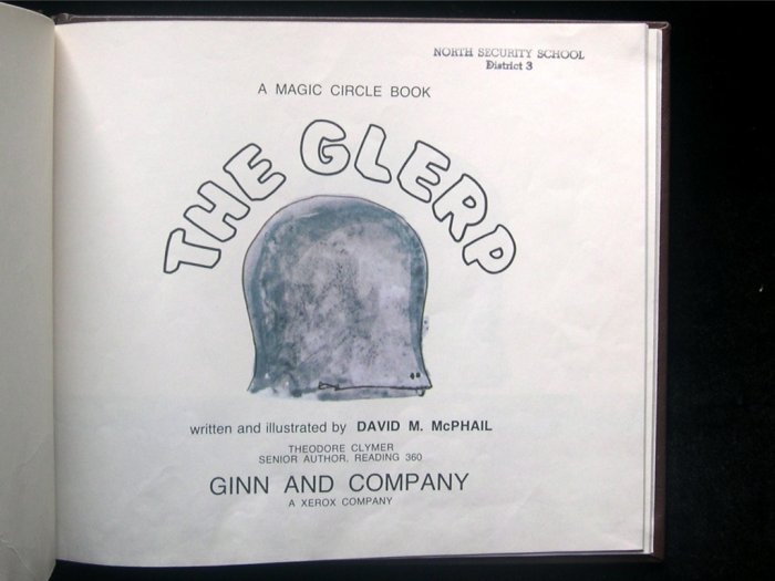 The Glerp David McPhail Blob Vintage HC 1972 Consumer