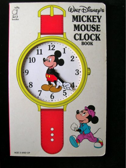 Walt Disney's Mickey Mouse Clock Book Telling Time 1988