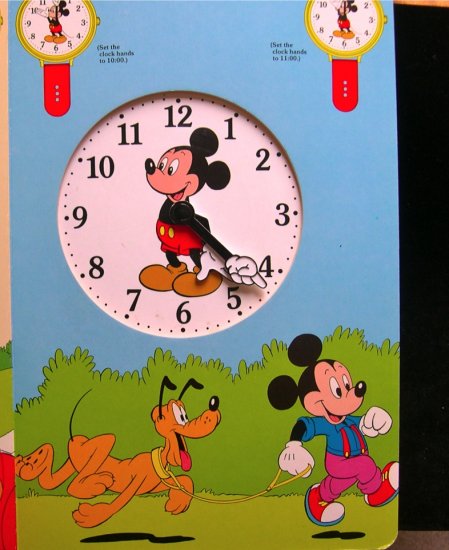 Walt Disney's Mickey Mouse Clock Book Telling Time 1988