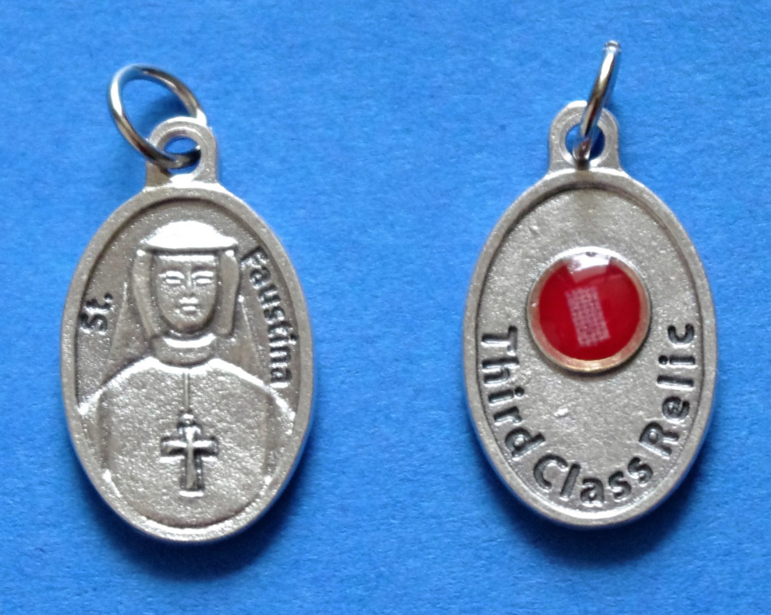 St. Faustina Third Class Relic Medal M-208