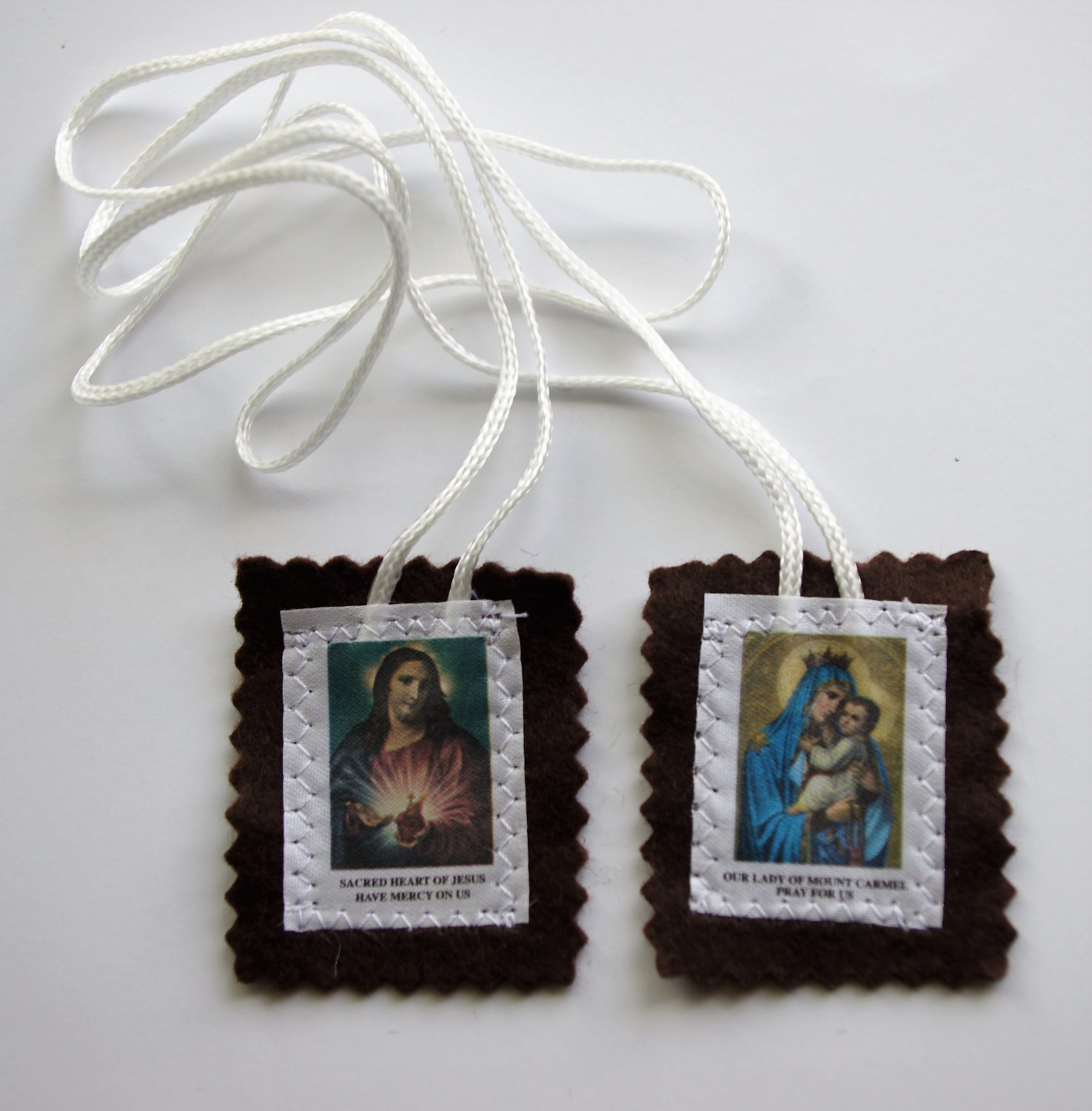 S-2 OLO Mt. Carmel Sacred Heart Scapulars fabric