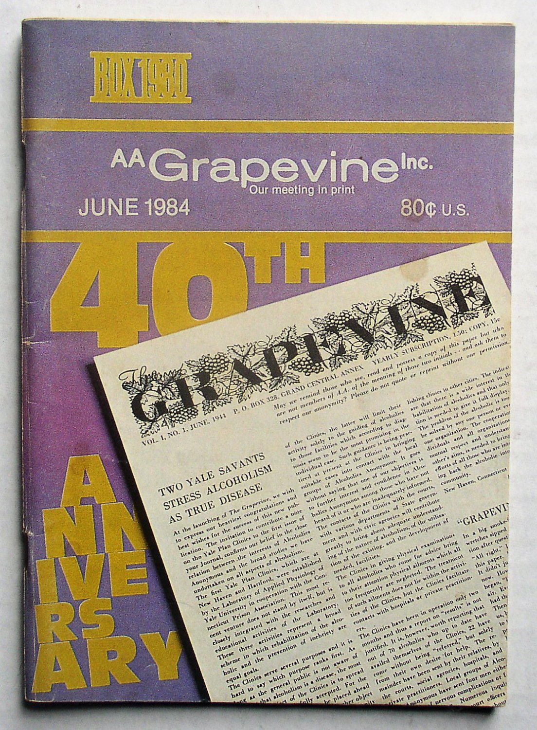 AA Grapevine Magazine June 1984 Vol 41 No 1