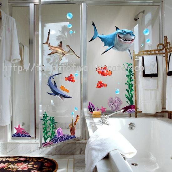 TP70100-DS58379 Wall Sticker - Finding Nemo & Shark Tales