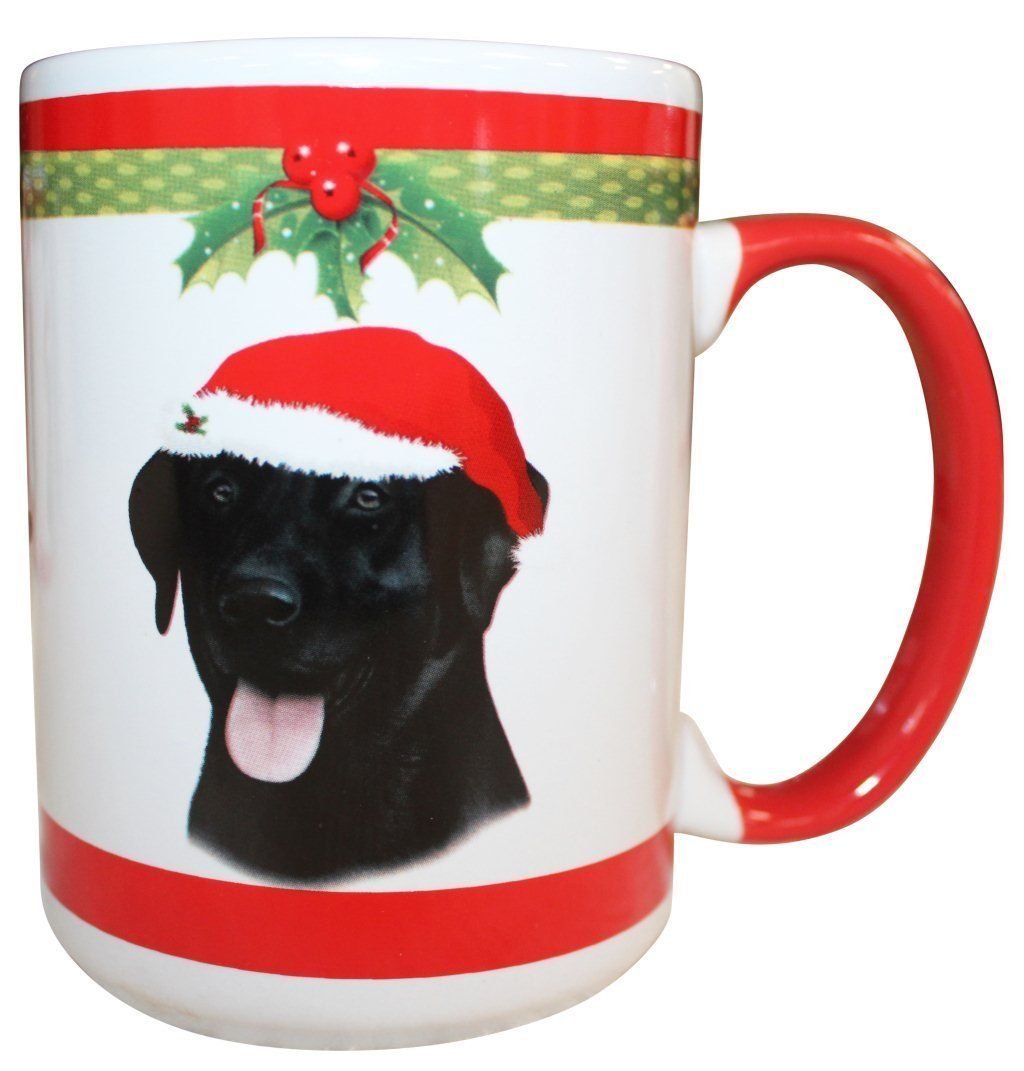 Labrador Black Christmas Coffee Mug 15 oz E&S Pets Dog Puppy Tea Cup ...