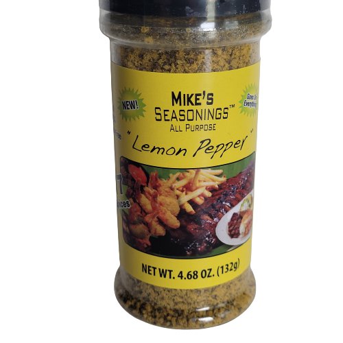 Mike's Seasonings Lemon Pepper Seasoning Blend Rub BBQ Smoker No MSG ...