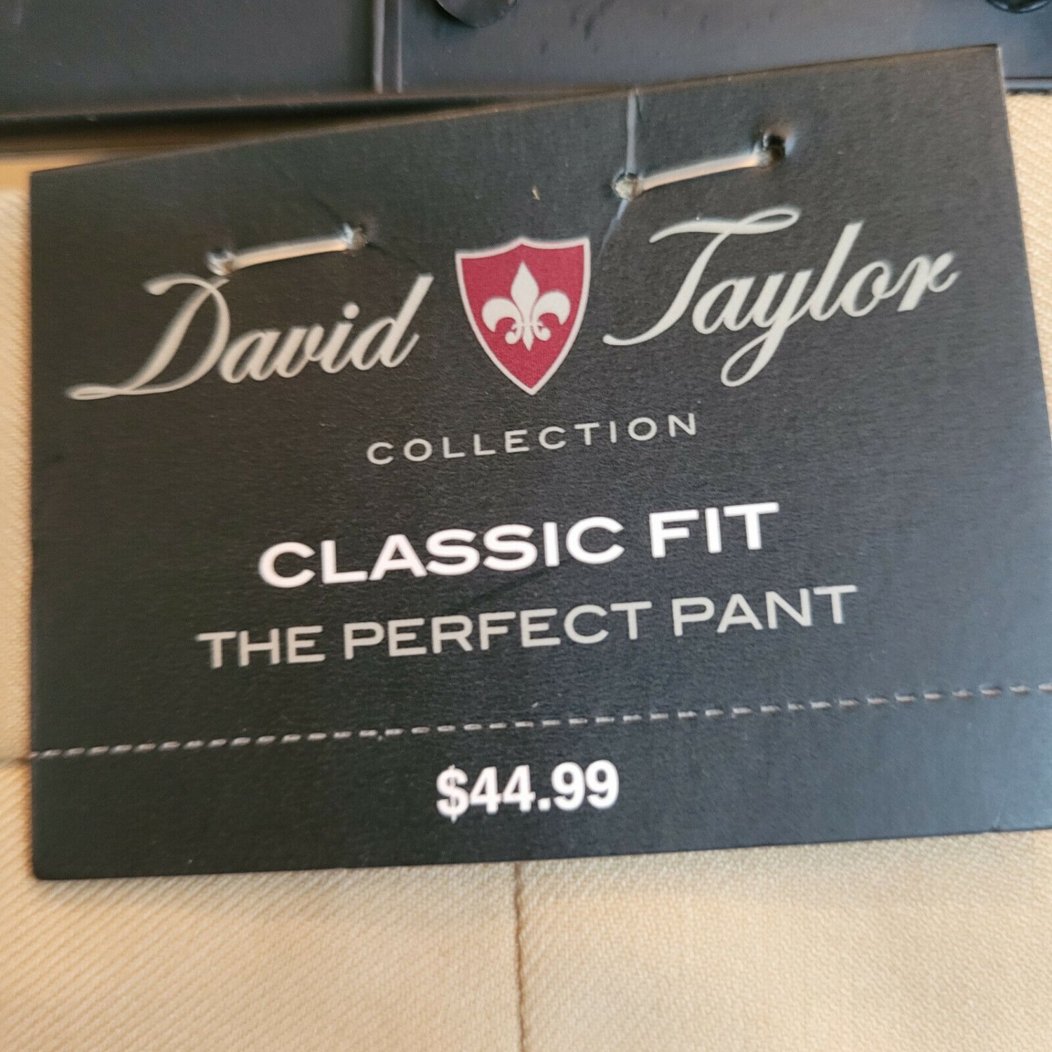 David Taylor Collection Perfect Pants Pale Khaki Waistband Stretch 32 x ...