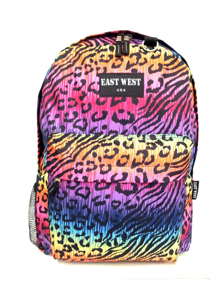 Neon Cheetah Backpack School Pack Bag Hiking Camp Camping Fashion Small ...