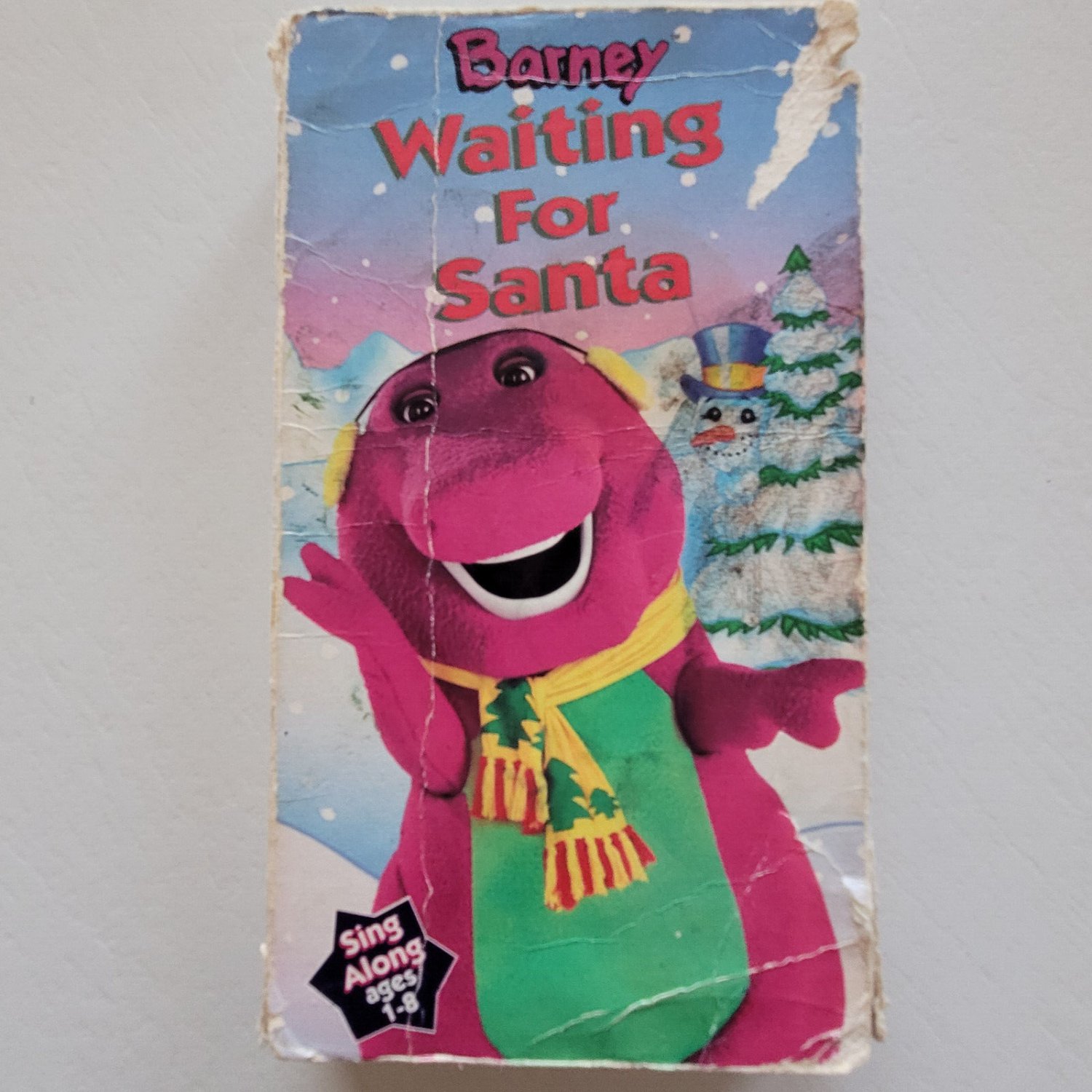 Barney Waiting For Santa VHS 1992 Purple Dinosaur CHRISTMAS Singalong ...