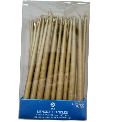 45ct Gold Hanukkah Menorah Flame Candles New Jewish Holiday 5.75 Inches ...