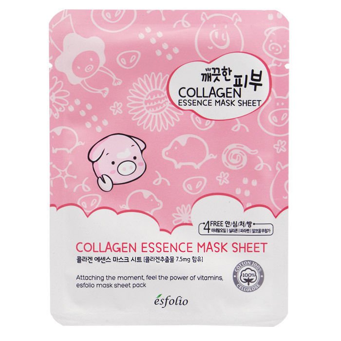 Esfolio Collagen Essence Pure Skin Facial Mask 10 Mask Sheets Skin Moisture