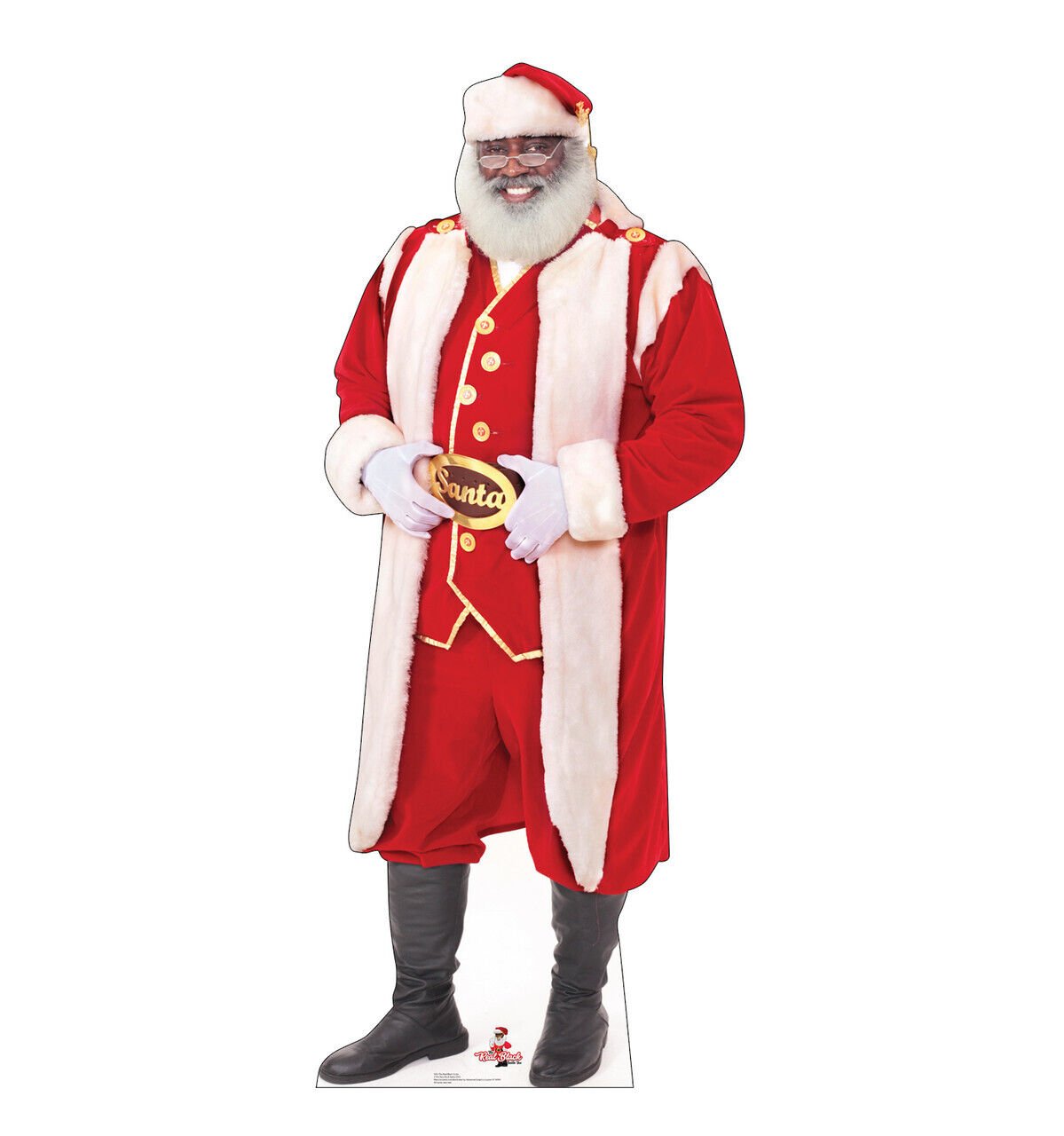 The Real Black Santa Standee Stand Up Christmas Decoration Cardboard ...