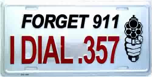 Forget 911 License Plate