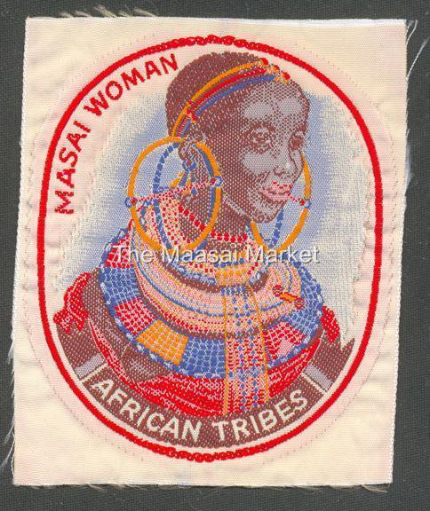 MASAI WOMAN AFRICAN TRIBES PATCH - EMBROIDERED BADGE