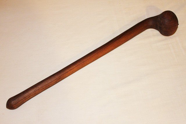 KENYA MAASAI - WAR CLUB - RUNGU - OLIVE WOOD #07