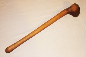KENYA MAASAI - WAR CLUB - RUNGU - OLIVE WOOD #06