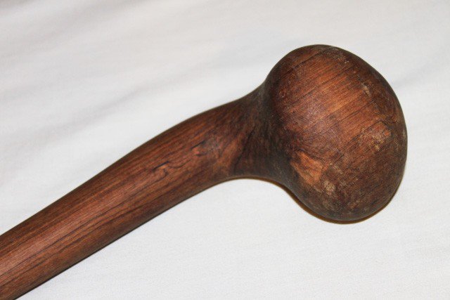 KENYA MAASAI - WAR CLUB - RUNGU - OLIVE WOOD #03