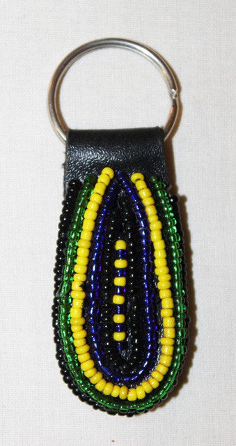 AFRICA MAASAI BEADED KEYCHAIN - MADE IN KENYA