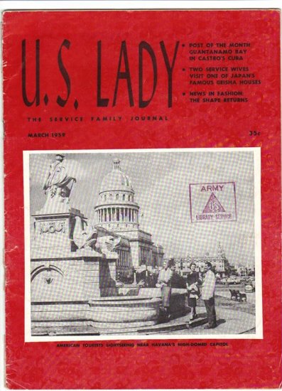March 1959 US Lady Military Ladies Magazine Castro Cuba