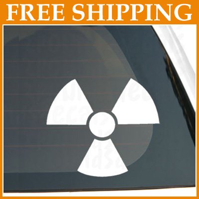 5" RADIOACTIVE NUCLEAR SIGN Vinyl Sticker Car Decal