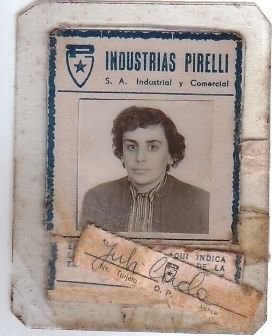 Argentina 1958 Pirelli Worker ID Card w PHOTO