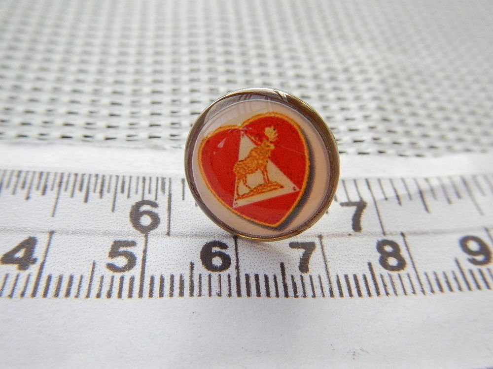 Loyal Order of Moose Organization Heart Symbol Lapel Pin