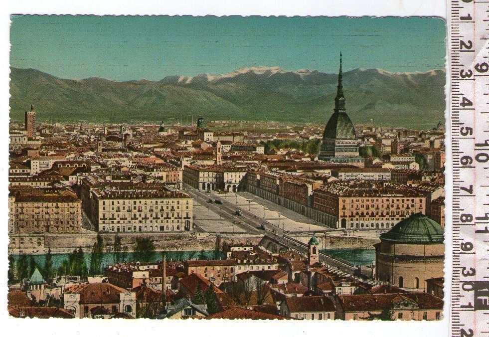 ITALY ITALIA ITALIE TORINO 1950s Airview Postcard