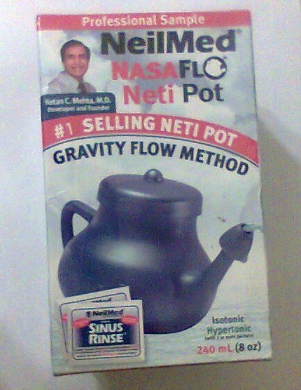 Neti Pot Nasaflo NeilMed sinus rinse 8oz with 2 or more rinse packs ...