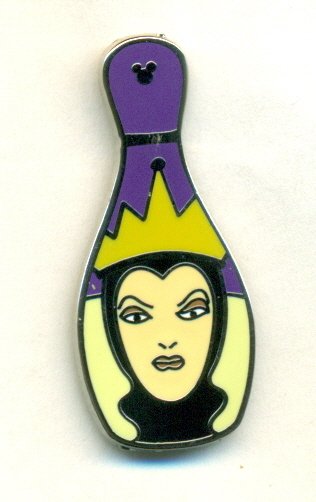 Evil Queen Snow White Villains Bowling Disney Hidden Mickey Trading Pin ...