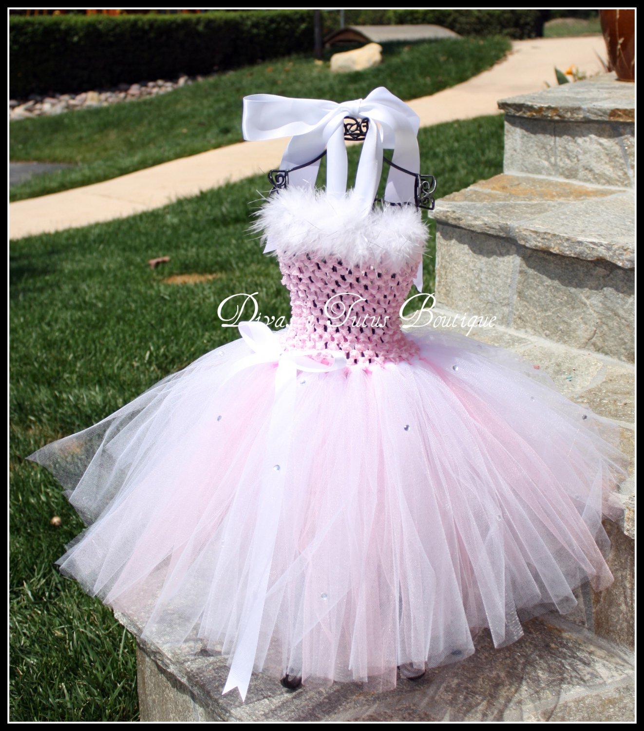 All the Bling Pink & White Ballet Princess Dress