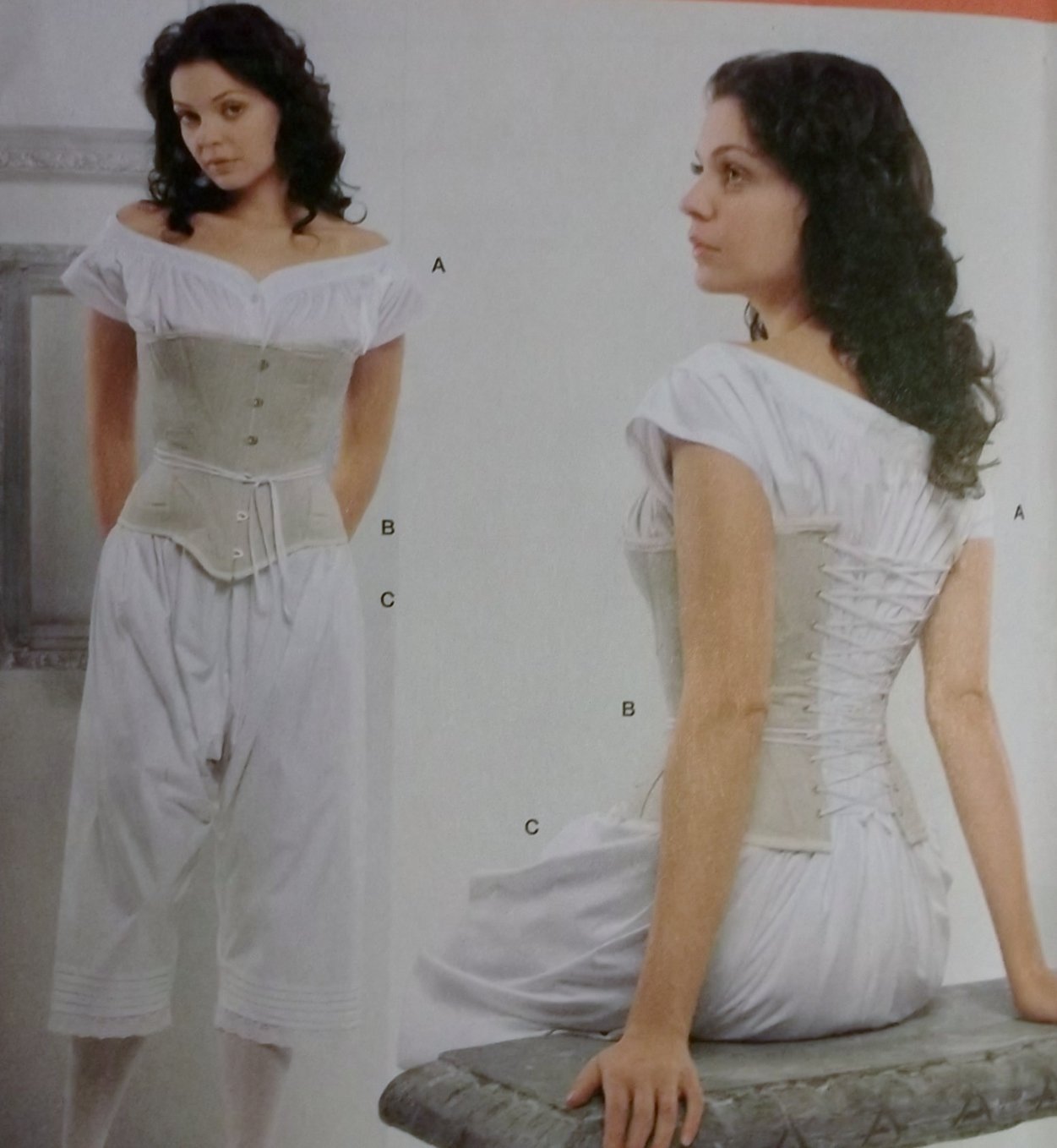 Misses Victorian Drawers, Chemise & Corset Simplicity 2890 Pattern, Sz ...