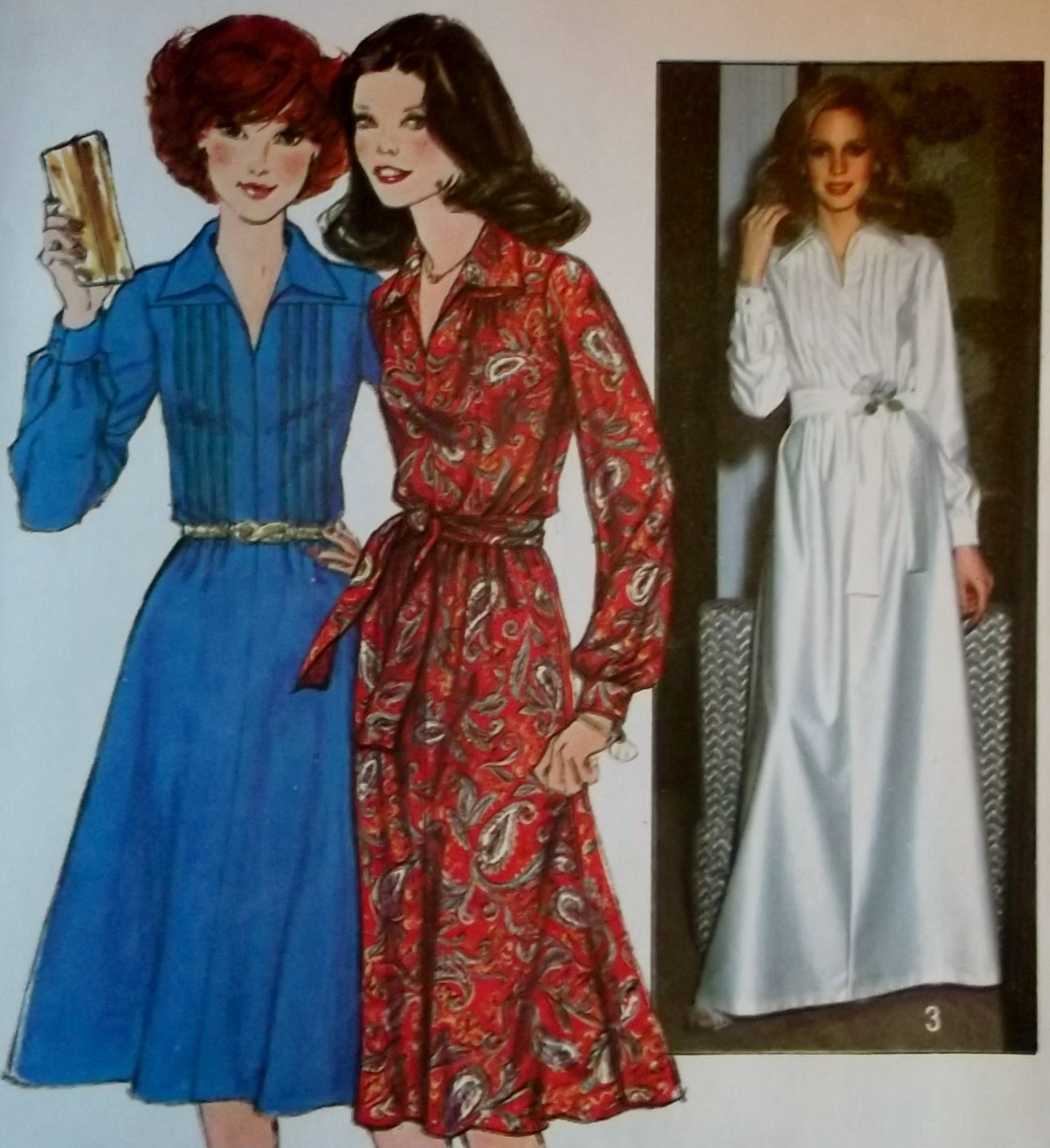 Vintage 1977 Simplicity 8249 Sewing Pattern, Maxi or Knee Length Dress ...