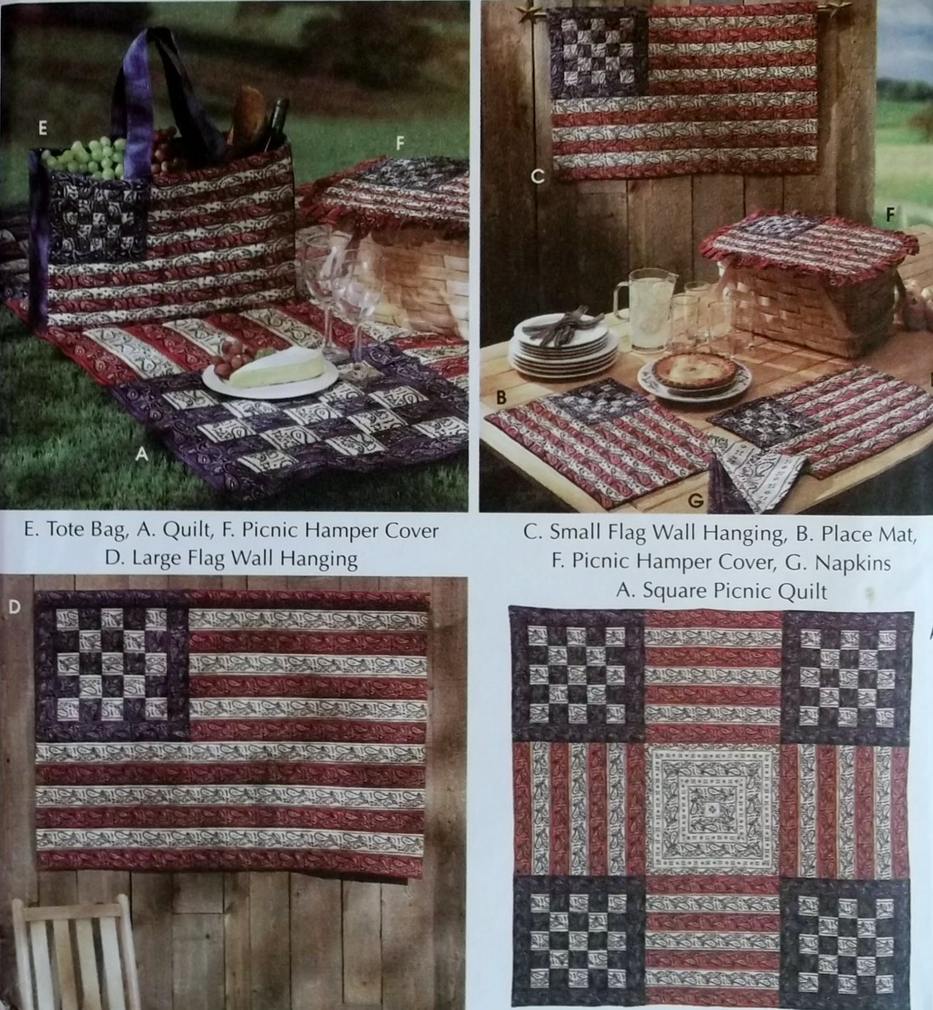 Easy Picnic Accessories Simplicity 5977 Sewing Pattern, UNCUT