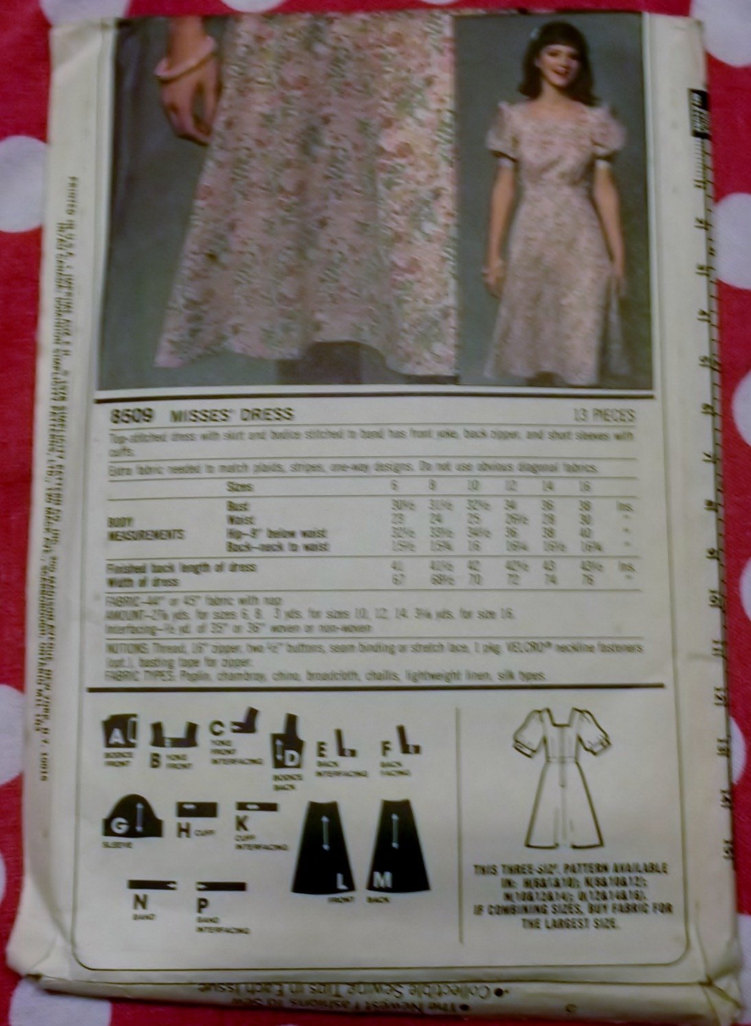 Vintage Easy Simplicity 8509 Dress Pattern, Sz 10, 12, 14, Uncut