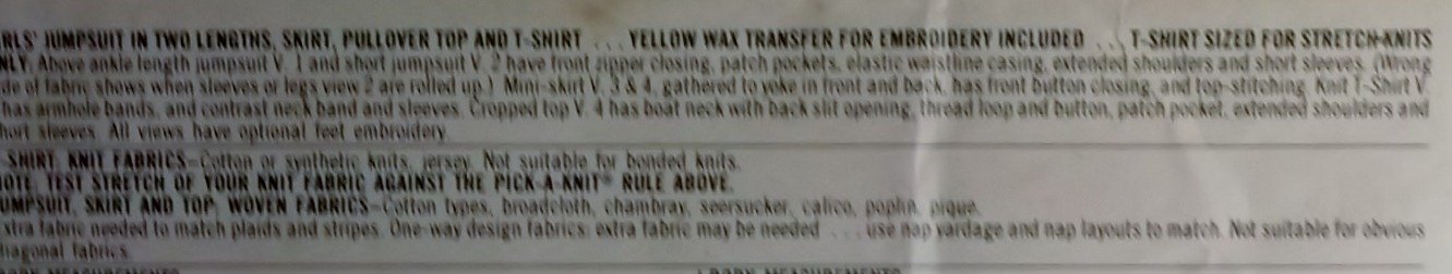 Vintage Simplicity 6345 Girls Jumpsuit, Skirt, Top & T shirt, Sewing ...