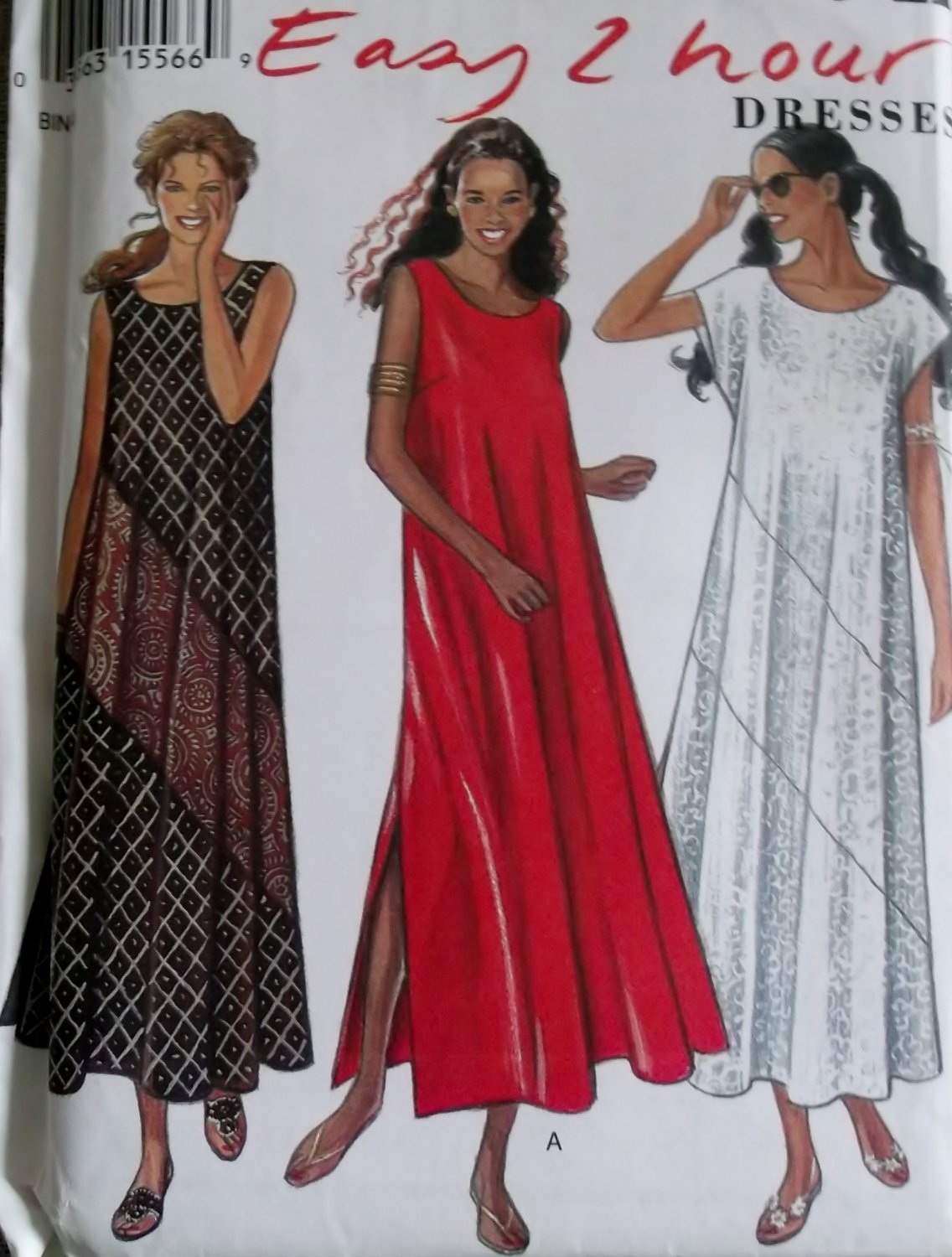 Easy Simplicity New Look 6229 Misses straight Dress Pattern, Sz S-L 8 ...