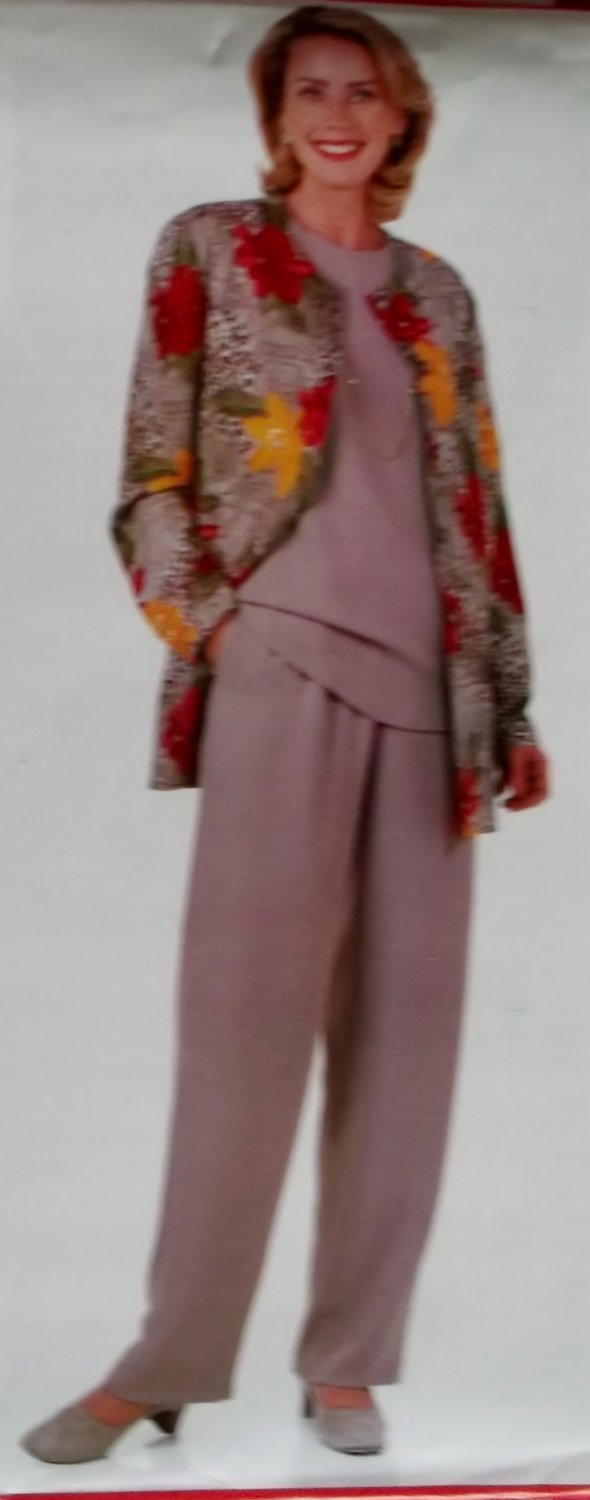 Easy Misses Jacket, Blouse Top and Pants Butterick 5803 Pattern 12 14 ...