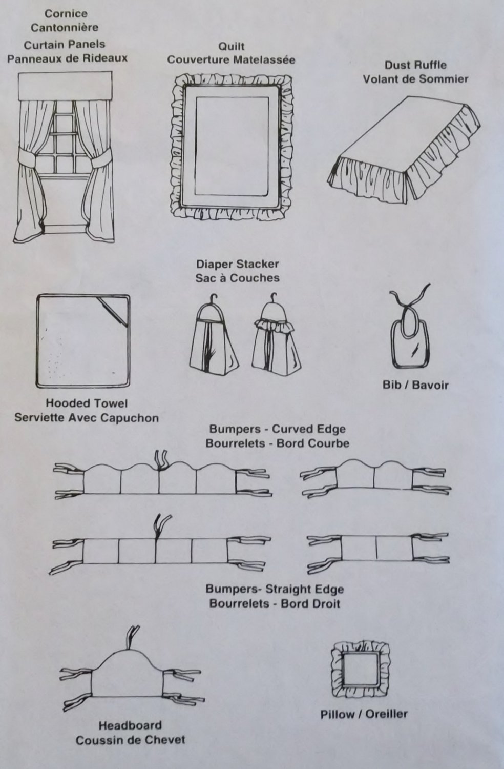 Simplicity 8397 Daisy Kingdom Baby Nursery Bedding Pattern , Uncut