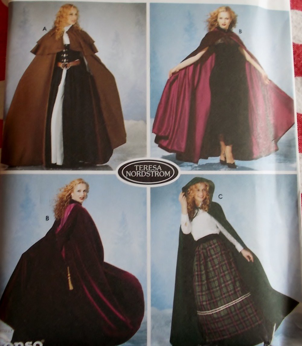 Simplicity 5794 Misses, Hooded Cape Pattern, XS S M L, Uncut