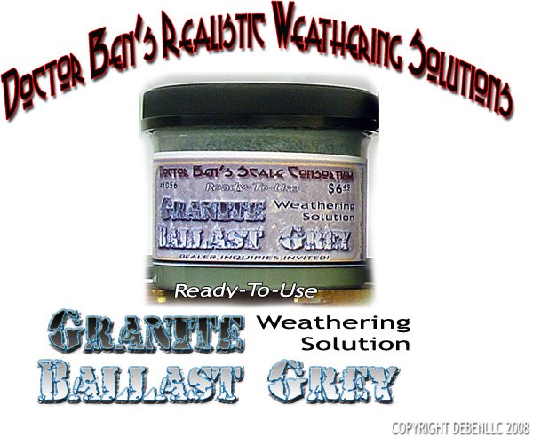 GRANITE BALLAST GREY Weathering Solution 4oz-Doctor Ben's READY-TO USE ...