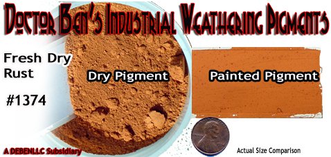 FRESH DRY RUST Doctor Ben's Weathering Pigment-2oz PIGMENTS *NEW* N/HO ...