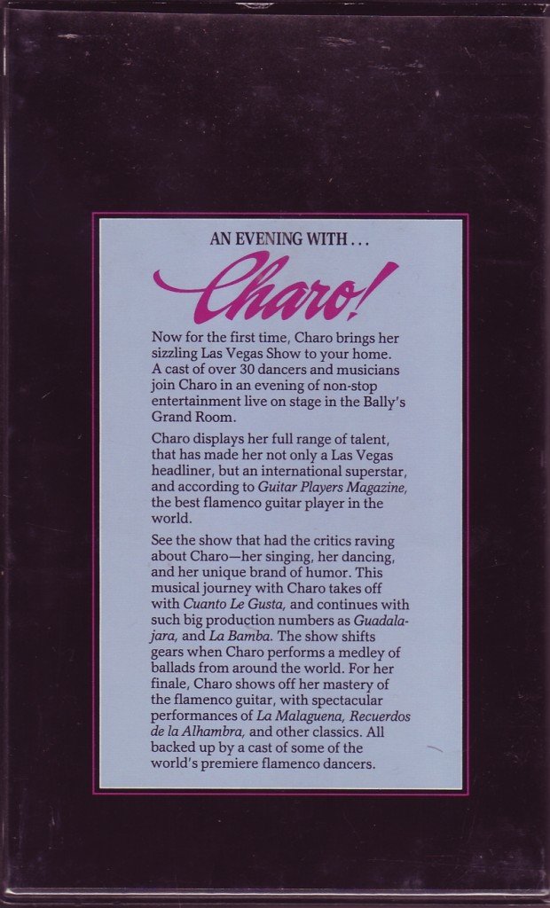 AN EVENING WITH CHARO! Las Vegas Show CHARO Rare!!! VHS