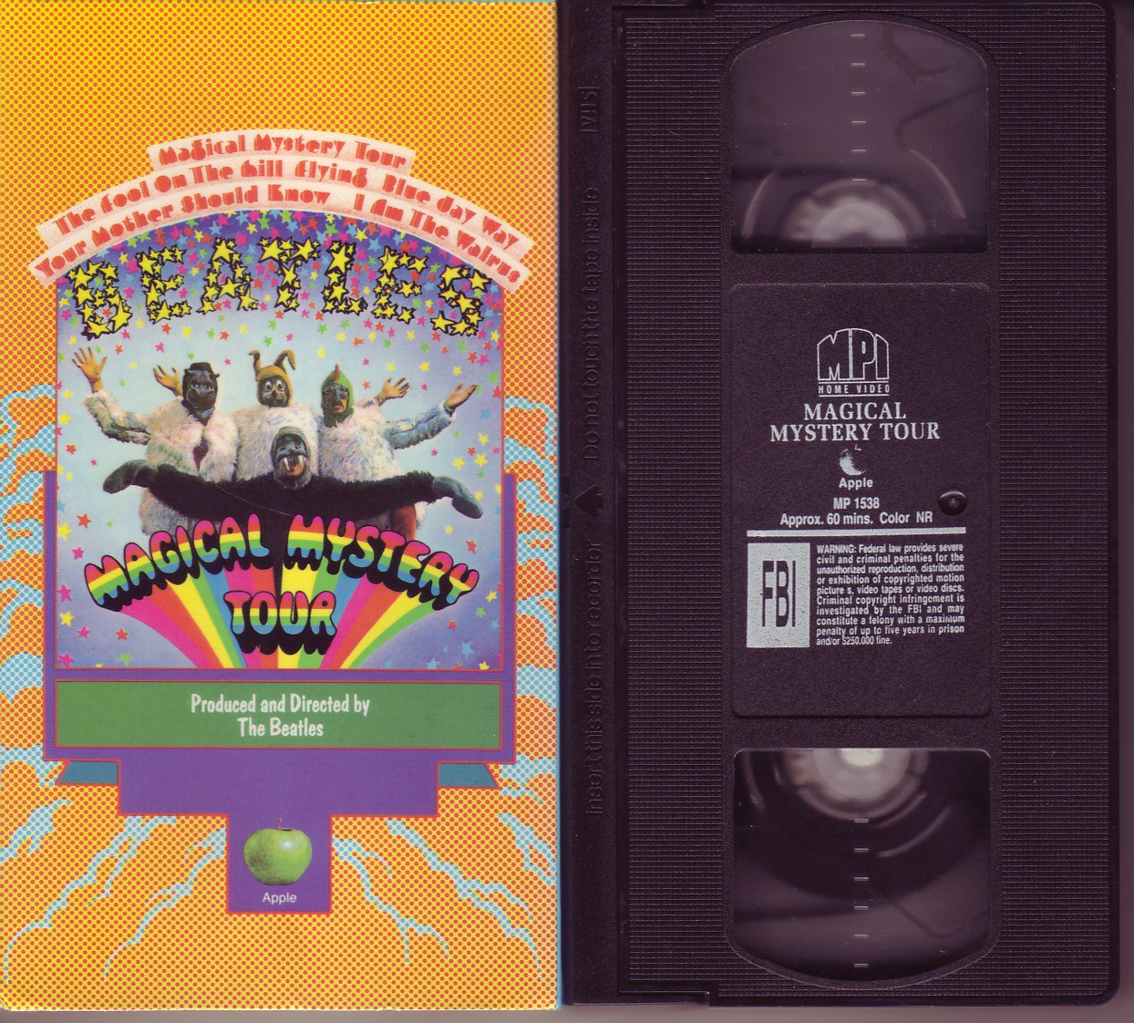THE BEATLES MAGICAL MYSTERY TOUR 1967 MOVIE Rare VHS VIDEO