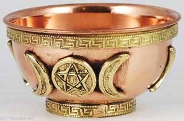 Triple Goddess Offering Bowl Wicca Pagan Celtic Druid Triple Moon Altar ...