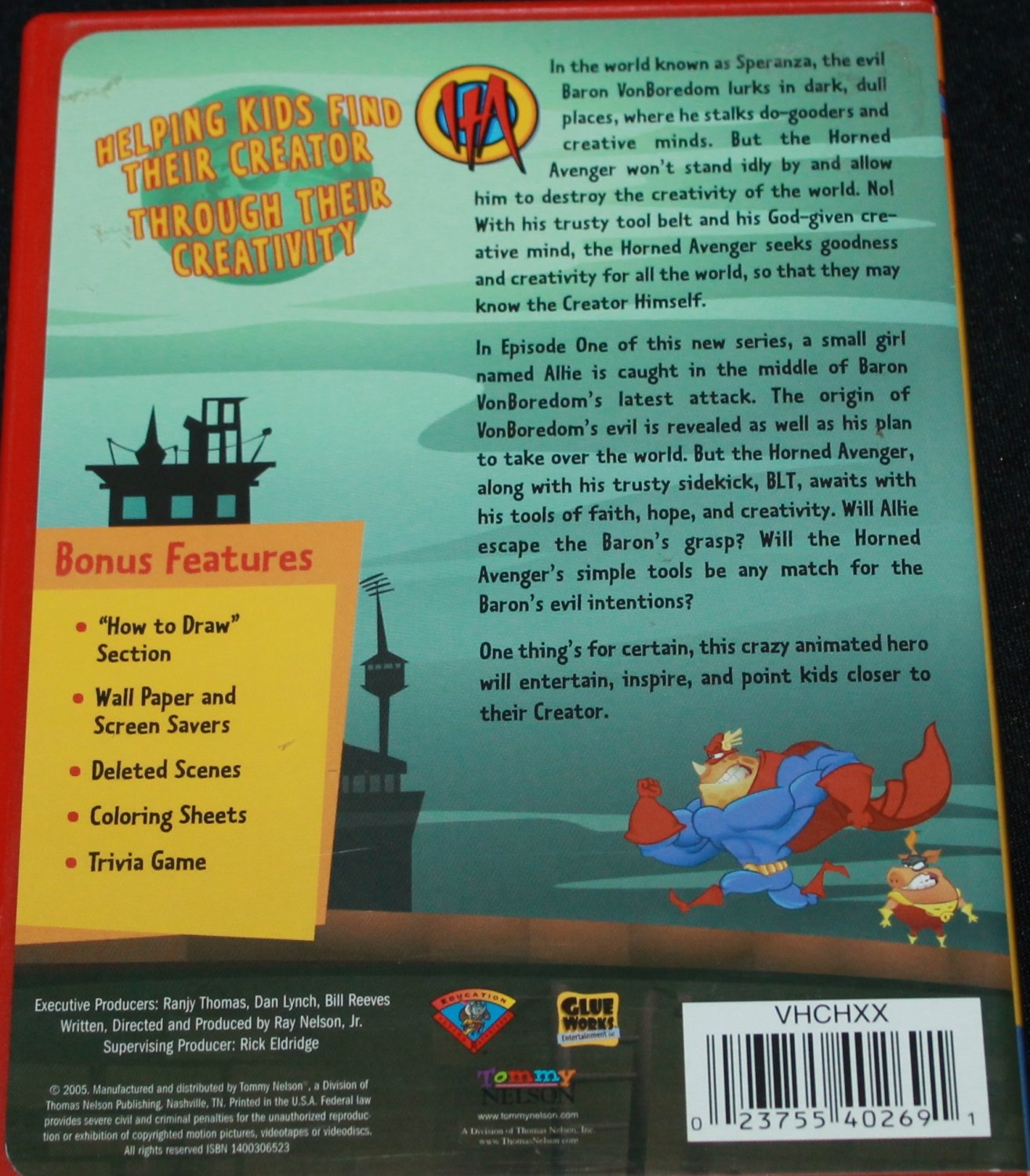 HORNED AVENGER DVD Christian animated cartoon Battle Von Boredom ...