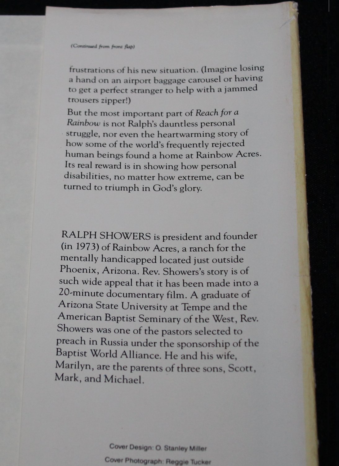 Reach for a Rainbow Ralph Showers mentally handicapped challenged ...