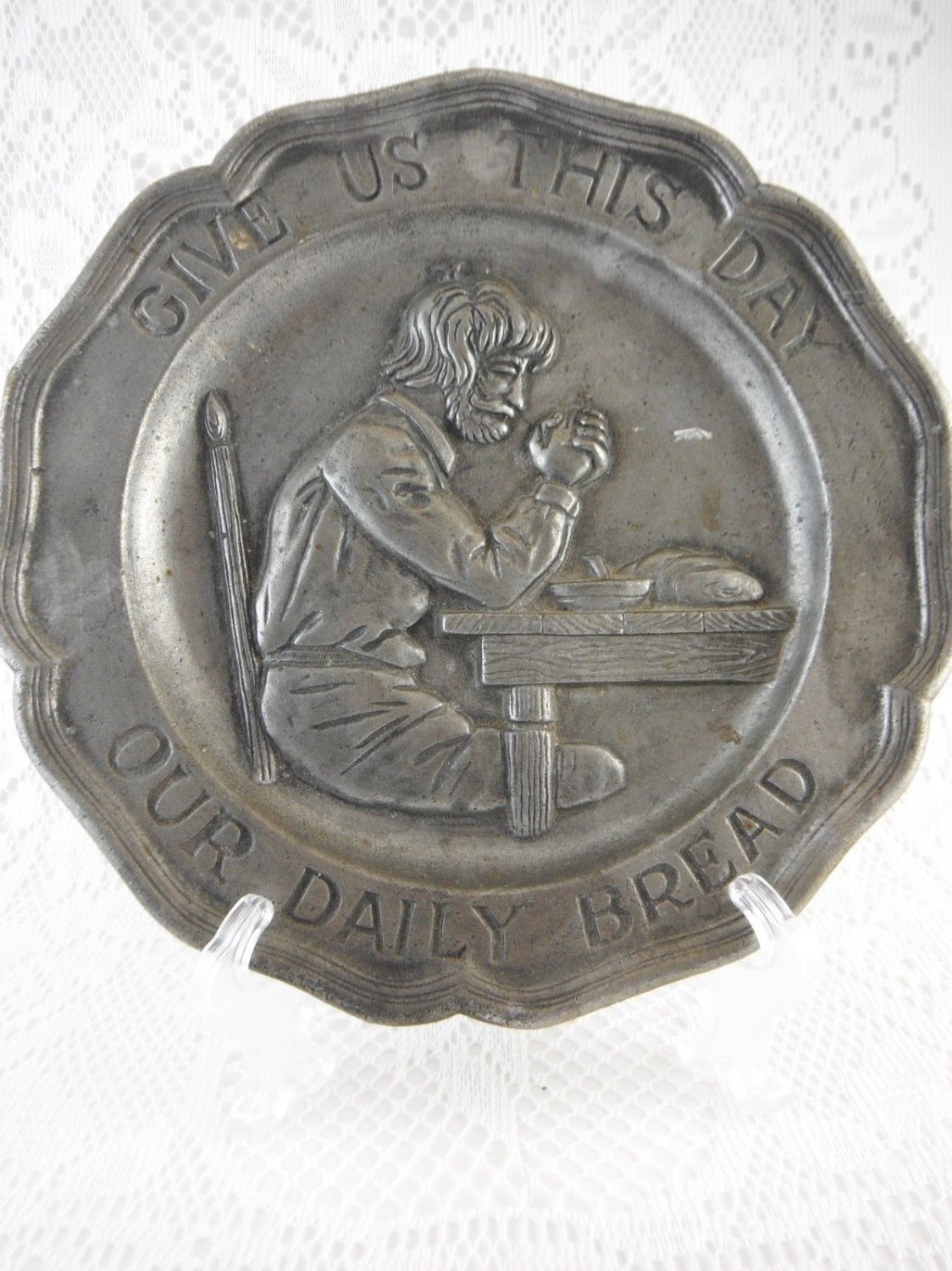 Give Us This Day Our Daily Bread Plate Scripture Tableware Sexton 1972 ...