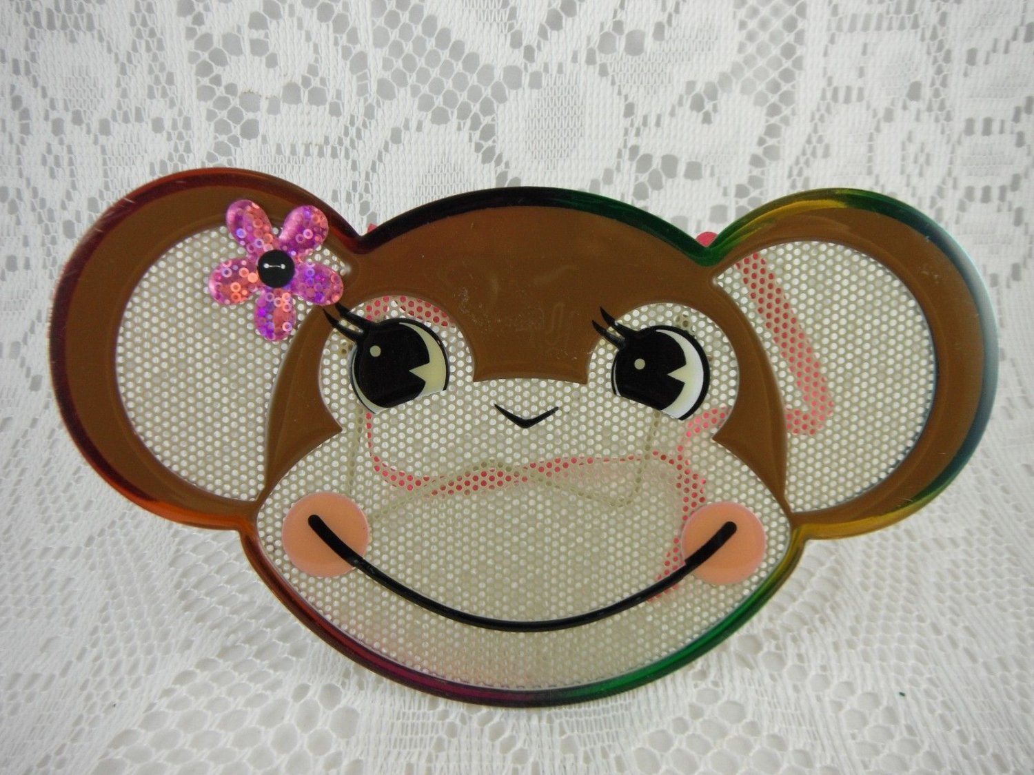 Monkey Face Earring Holder Indoor Wall or Counter Plaque Collectible tblan1
