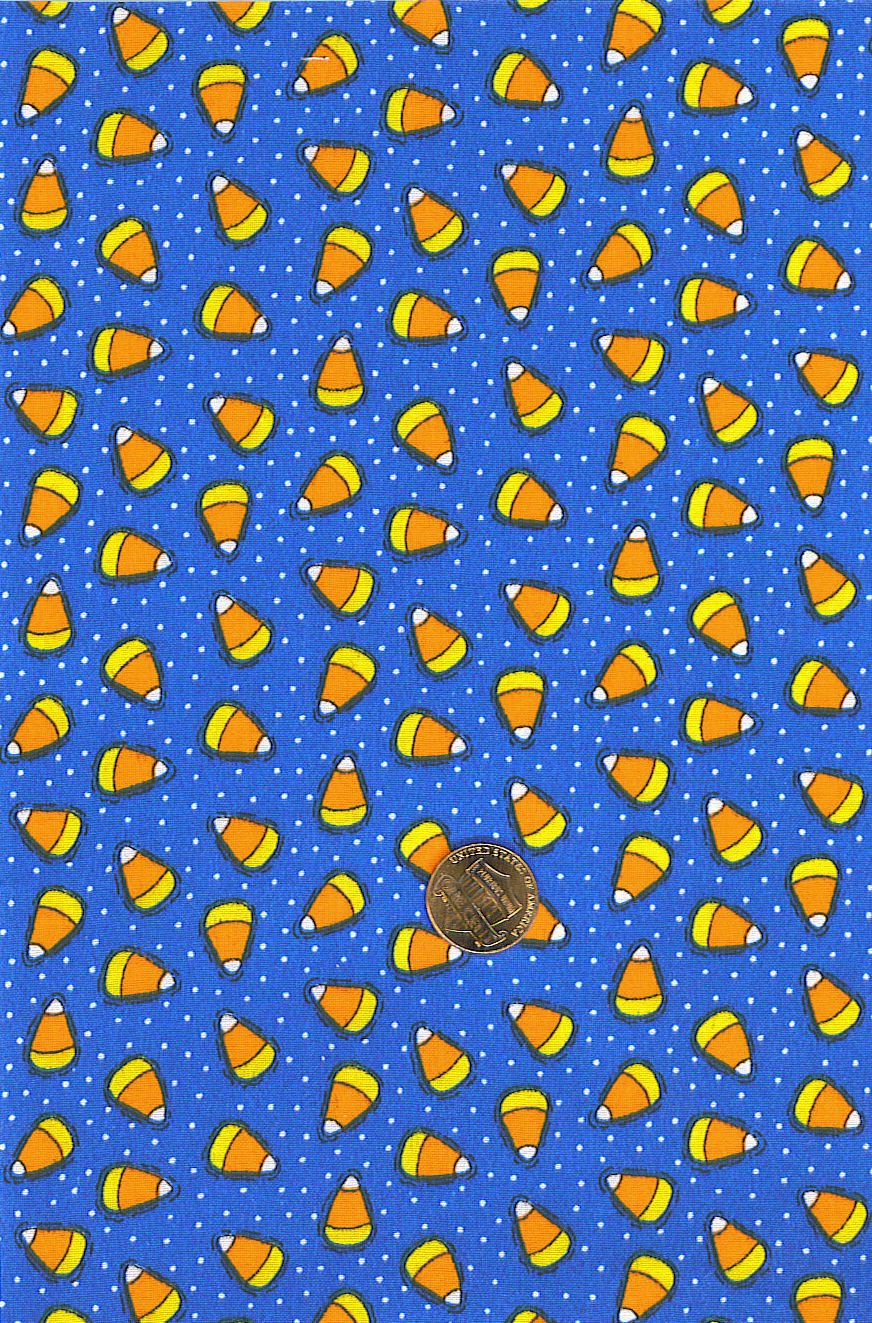 I Spy 6 by 9 inch Candy Corn Blue Dot Candy Novelty Fabric 6" x 9 ...