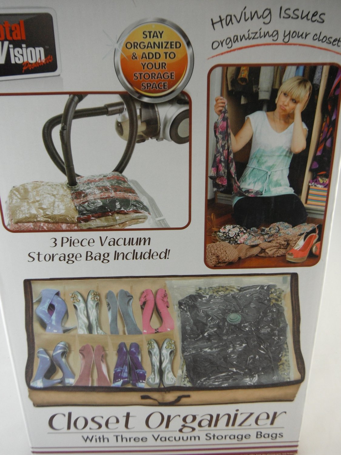 Total Vision Products Closet Organizer Home Decor tblhx1