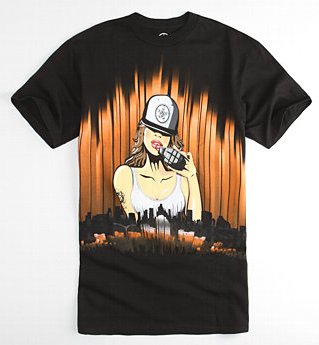 Unit MX Riders Grenade Girl Mens T Shirt Black - Size M Medium